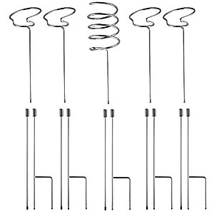 Wine Bottle & Cup stakes Holder Rack - Adjustable Height to 36 INCHES, Durable Metallic Frame, Sturdy Base & Secure Grip | Holds Bottles Of Wine, Beer,Champagne,Beverages,Glasses& More 5 Pieces Set