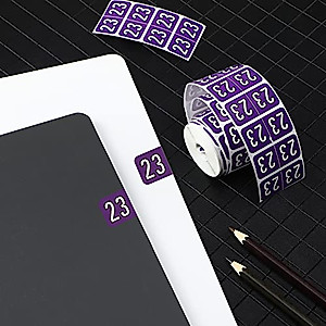 500 Pieces 2023 Year Stickers File Folder Year Labels Rectangle Coded Colored Year Stickers Self Adhesive Year Labels End Tab File Folders Office Supplies, 1 Roll (Purple, 1'' x 1/2")