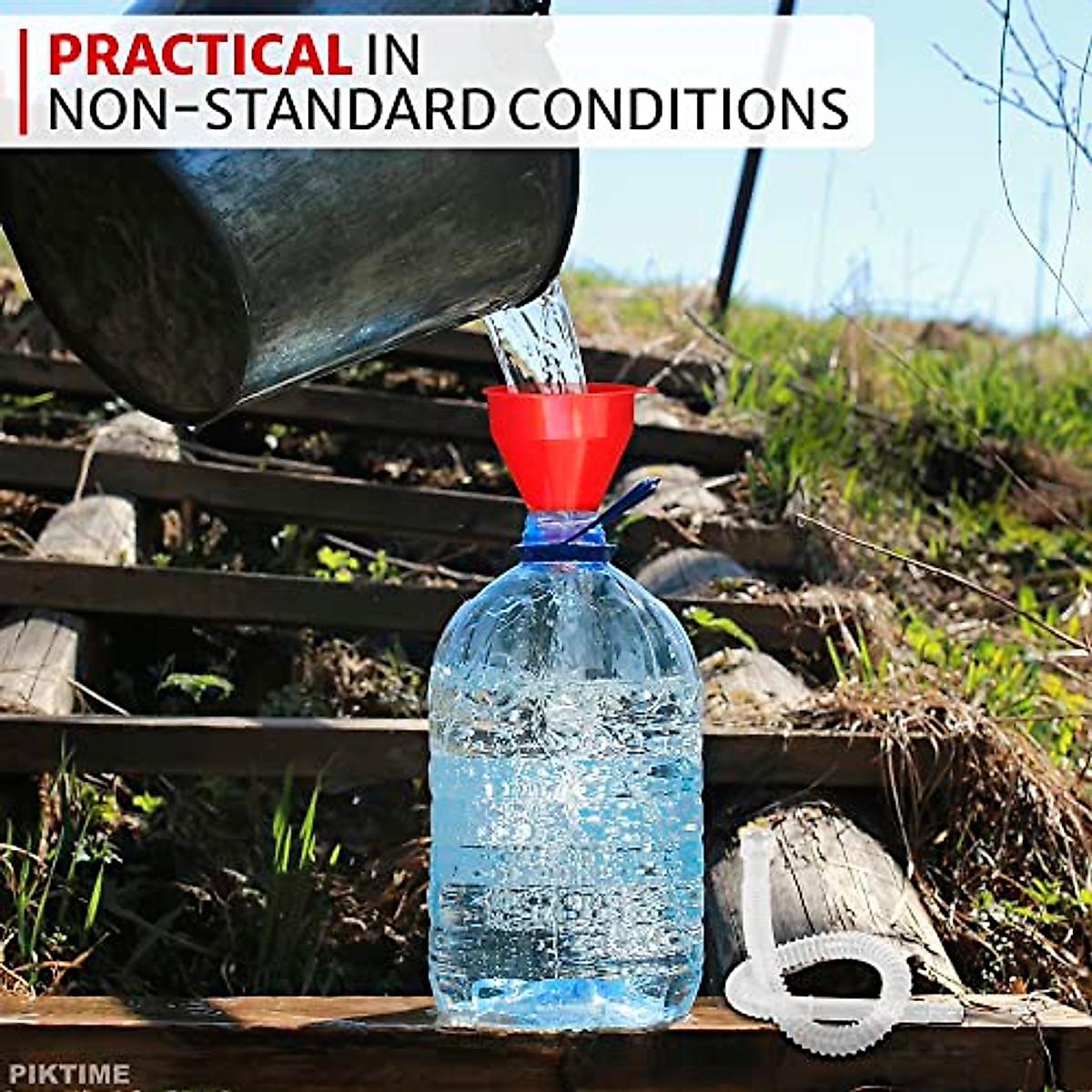 Large Funnel Wide Mouth Plastic Funnel - Oil Funnel for Oil Change Transmission Fluid Funnels for Automotive Use 3" Wide 26" Oil Change Tube- Kitchen Funnels for Filling Bottles Kitchen Accessories