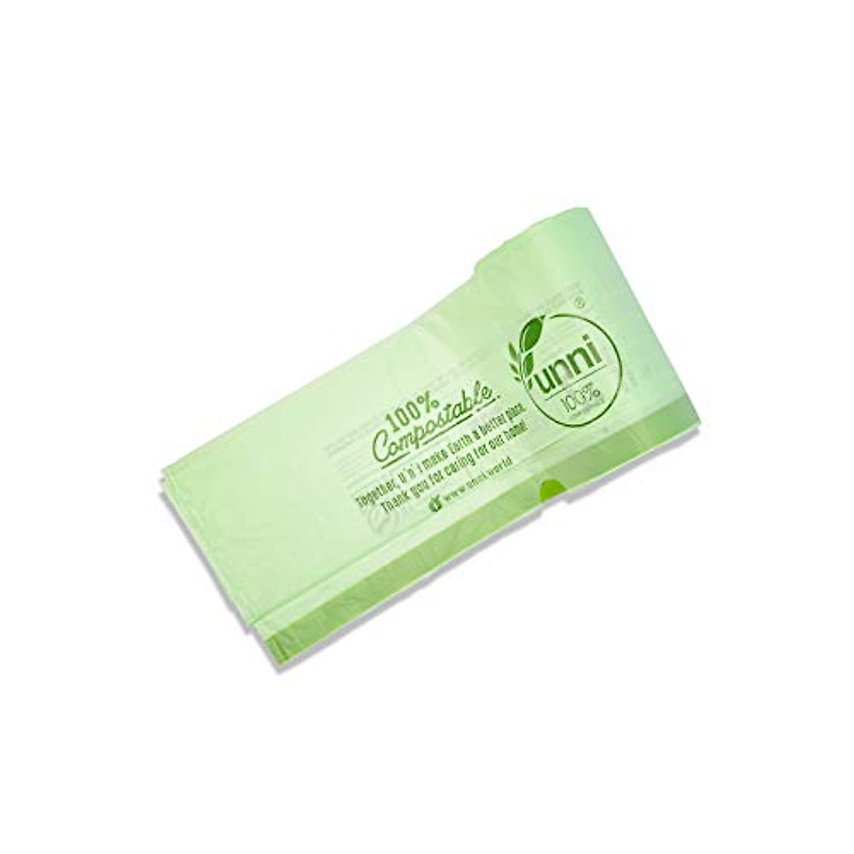 UNNI 100% Compostable Drawstring Bags, 13 Gallon, 49.2 Liter, 30 Count, Heavy Duty 1 Mils, Tall Kitchen Food Scrap Waste Bags, ASTM D6400, EN 13432, US BPI & OK Compost Home Certified, San Francisco