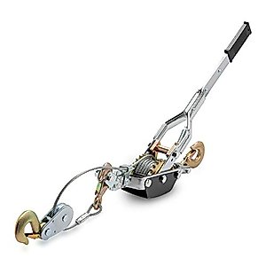 NEIKO 02256A Come Along Winch, 5-Ton (10,000 Lbs) Pulling Capacity, 10Ft, 3 Hook, Heavy Duty Power Cable Come Along Tool with Dual Gears, Hand Winch Cable, Automotive Hoist Winch Puller, Recovery Gear