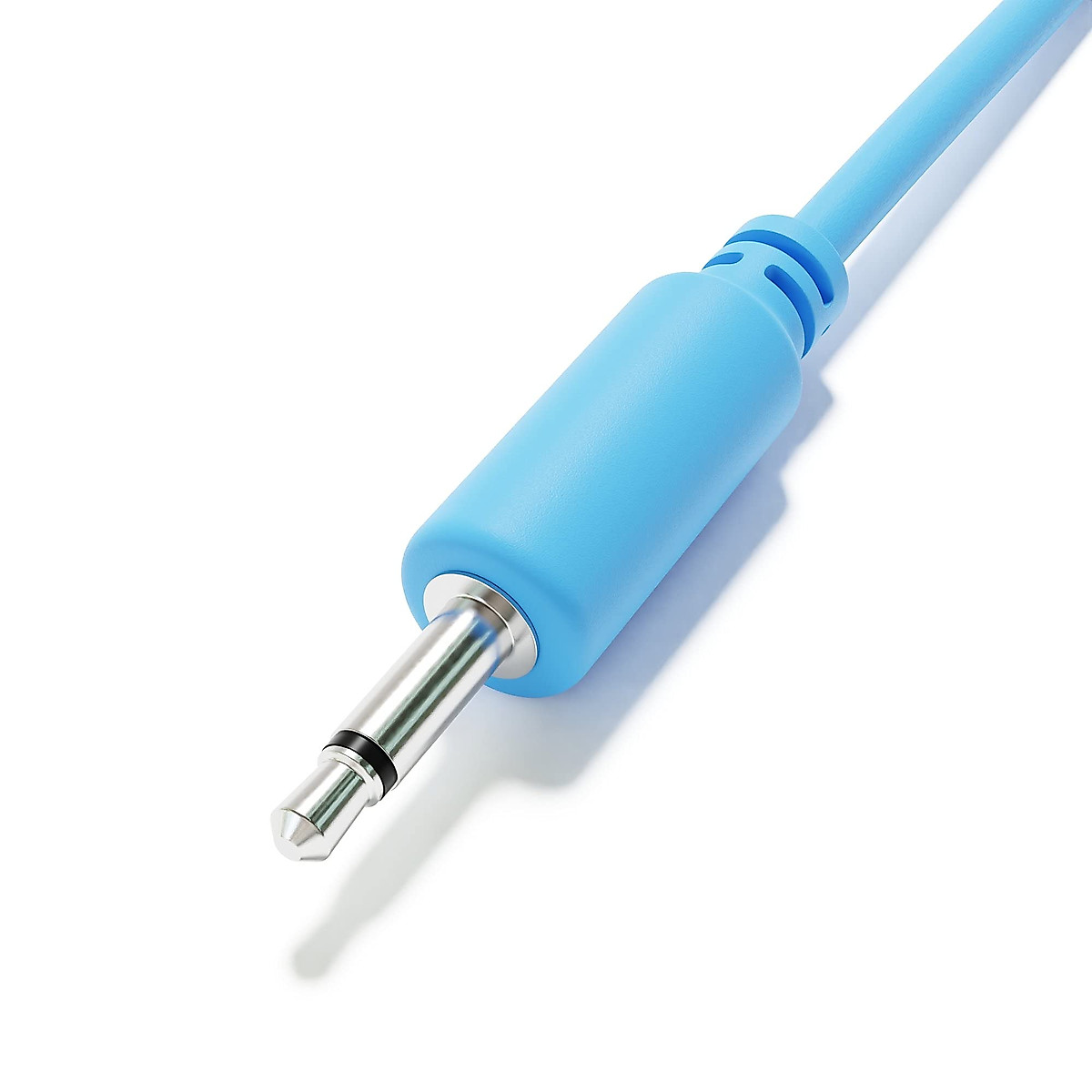 ExcelValley - 5-Pack - Mono Modular Patch Cables - TS 3.5mm 1/8" Eurorack Synthesizer [Blue | 20 cm - 7.87"]