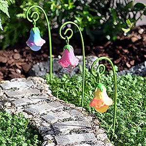 Miniature Fairy Garden Glow In The Dark Glow Flowers Set of 3
