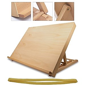 Desktop Drawing Sketching Easel, A3 Desk Easel, Drawing Board, 4-Position Adjustable Table Easel Painting Board for Artists, Children, Beginners
