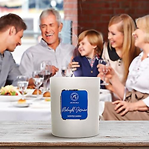 Scented Candle Midnight Jasmine - Soywax Candle with Essential Oil - Glass Candle Gift - Aromatherapy Candle - Up to 45 Hours Burn Time - Soy Wax Candles - Home Scented Candles