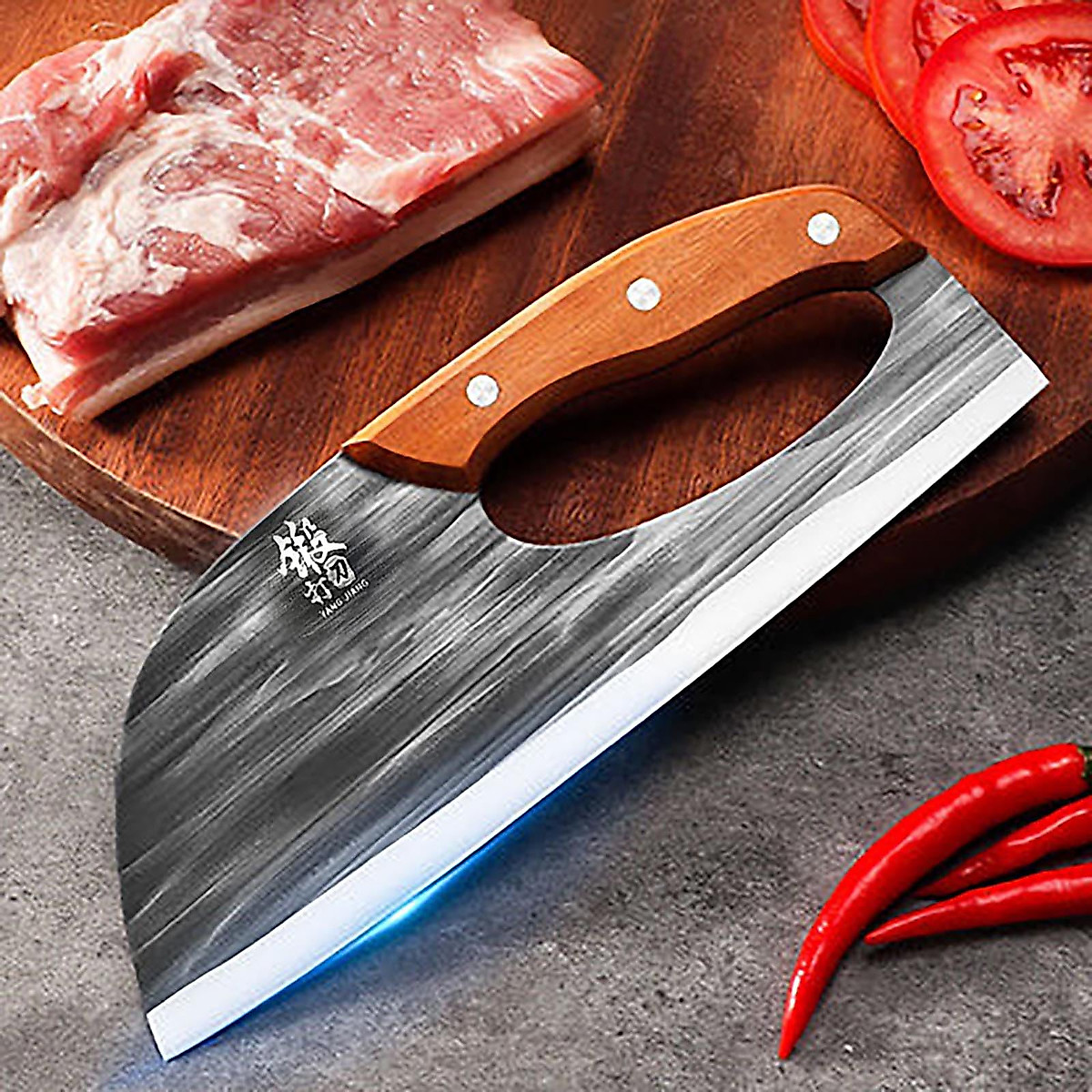 Multifunction Chinese Chef Knife, 9.5 Inch Stainless Steel Meat Cleaver, Effort Saving Kitchen Knife, for Home Outdoor Cooking, Kitchen Deboning, Camping BBQ, 𝘔𝘺 𝘖𝘳𝘥𝘦𝘳 𝘋𝘦𝘢𝘭𝘴