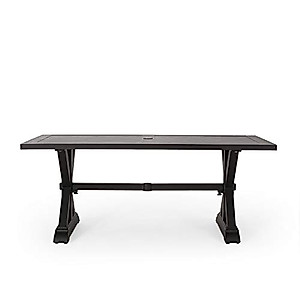 Christopher Knight Home 314009 Waterford Dining Sets, Antique Matte Black + Light Beige