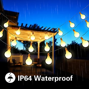 Globe String Lights, 54 FT 100 LED USB Fairy Lights Plug in, 8 Modes Twinkle Lights Waterproof with Remote and Timer for Bedroom Indoor Outdoor Garden Patio Wedding Christmas Party Decor (Warm White)
