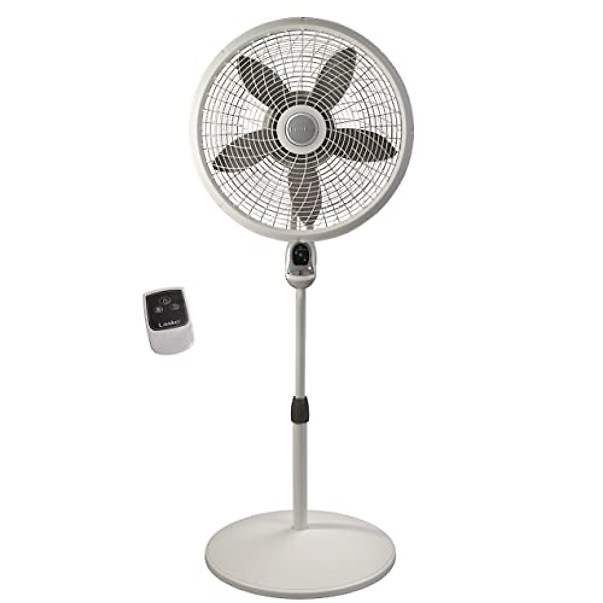 Lasko Cyclone Pedestal Fan, Adjustable Height, Remote Control, Timer, 3 Speeds, for Bedroom, Kitchen, Office and Living Room, 18", White, 1885, Large