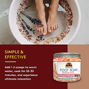 Okay Himalayan Pink Salt Detoxifying Foot Soak With & Tea Tree Oil, lavender, 20 Ounce