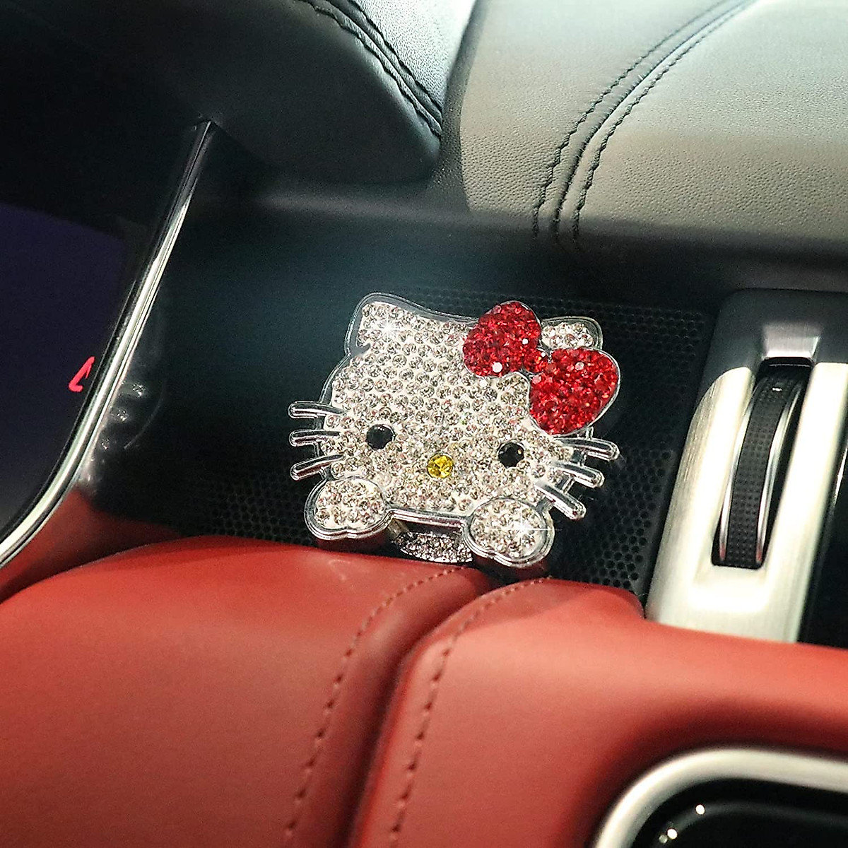 Bling Car Push to Start Button Cover Accessories, Crystal Rhinestone Car Engine Start Stop Button Cover, Auto Ignition Switch Cover, Cute Car Accessories for Women Decoration Interior Sticker