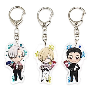 EBTY DREAMS Inc. - Set of 3 Yuri On Ice Acrylic Keychain Yuuri Katsuki, Victor Nikiforov, Yuri Plisetsky v2