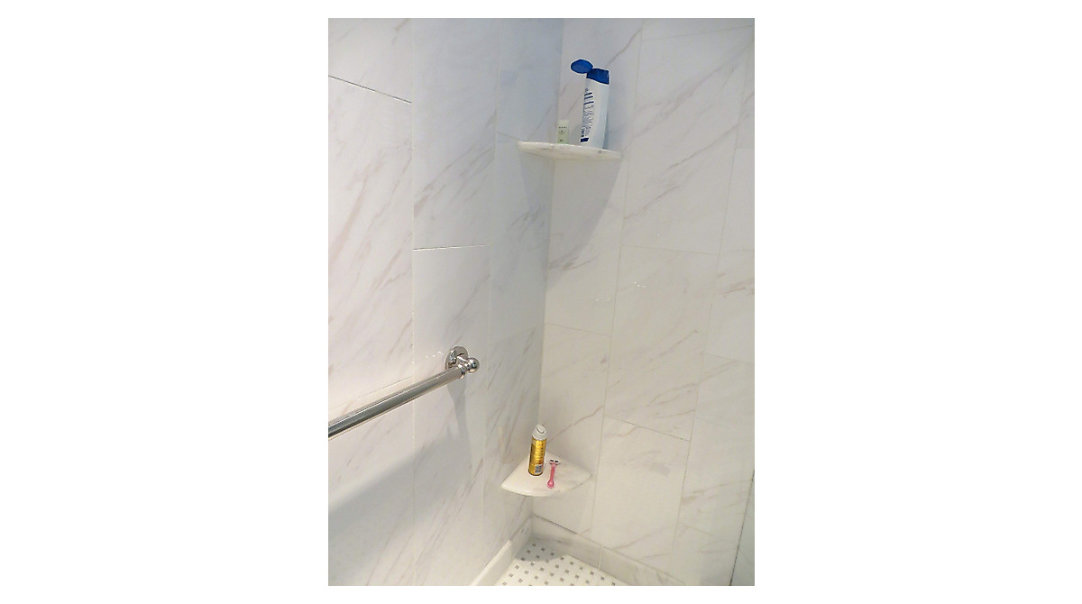 Stunning Quartz Shower Corner Shelf - Elegant Design