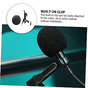 Vaguelly 3 Sets Lavalier Microphone Professional Clip on Microphone Mini Microphone USB Microphone Hands Microphone Lavalier Lapel Microphone
