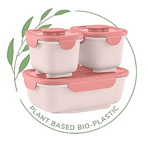 Connecting Bento Box Food Storage Containers | OmieBox OmieGo | Snack Container, Meal Prep, Leak Proof Airtight Food Storage, Adult Lunch Box