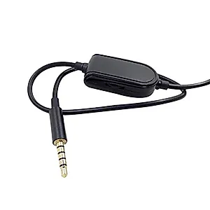 A40 Cord Replacement A10 Audio Cable Inline Mute Volume Control Lead Compatible with Astro A10 A40 A30 A50 Gaming Headset Xbox One PlayStation 4 PS4 MixAmp PC Smartphone with 3.5mm Jack (Black)