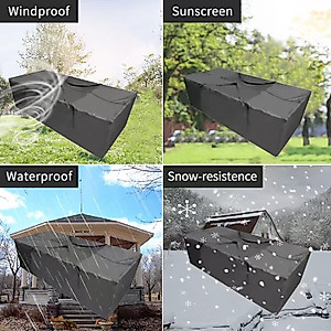 KOCKABC 1 Pack Outdoor Cushion Storage Bag 68" L x 30" W x 20" H, Upgrade Waterproof Seams, Outdoor Pillow Storage Bag, Outdoor Patio Cushion Storage Bag Waterproof for Patio & Indoor Use