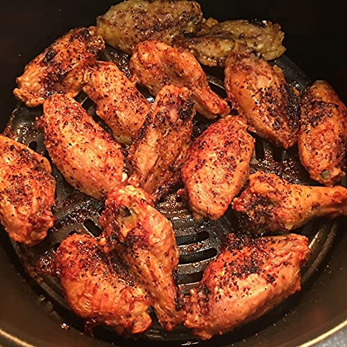 Air Fryer Replacement Crisper Plate For Ninja AF100 to AF150 Air Fryer and Ninja FD401 Foodi Pressure,Grill Pan for Ninja FD401 Foodi OP300 to OP500 Crisper Plate,Air fryer Accessories,Non-Stick Coating,Dishwasher Safe