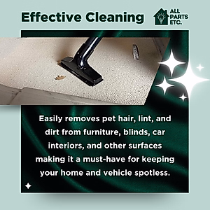 ALL PARTS ETC. Universal Upholstery Vacuum Attachment - Compatible with 1.25” Vacuum Hoses & Shop Vac, Bissell, Nutone, Eureka, Beam, Central Vacuums & More