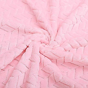 Baby Blanket Flannel, Cozy Throw Blankets for Newborn Infant and Toddler, Super Soft and Warm Receiving Baby Blanket for Crib Stroller (Pink 30 * 40")