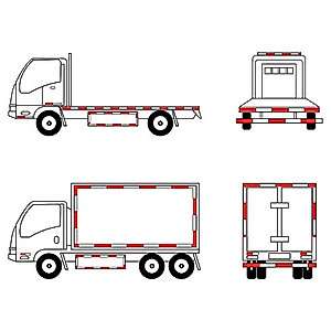 STARREY Reflective Tape Outdoor Red White 1/2 in X 30 FT Waterproof Self Adhesive DOT-C2 Safety Caution Reflector Conspicuity dot Tape for Trailers Cars