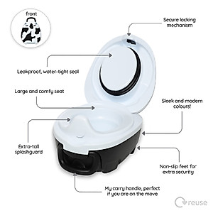 My Carry Potty - Cow Travel Potty, Award-Winning Portable Toddler Toilet Seat for Kids to Take Everywhere