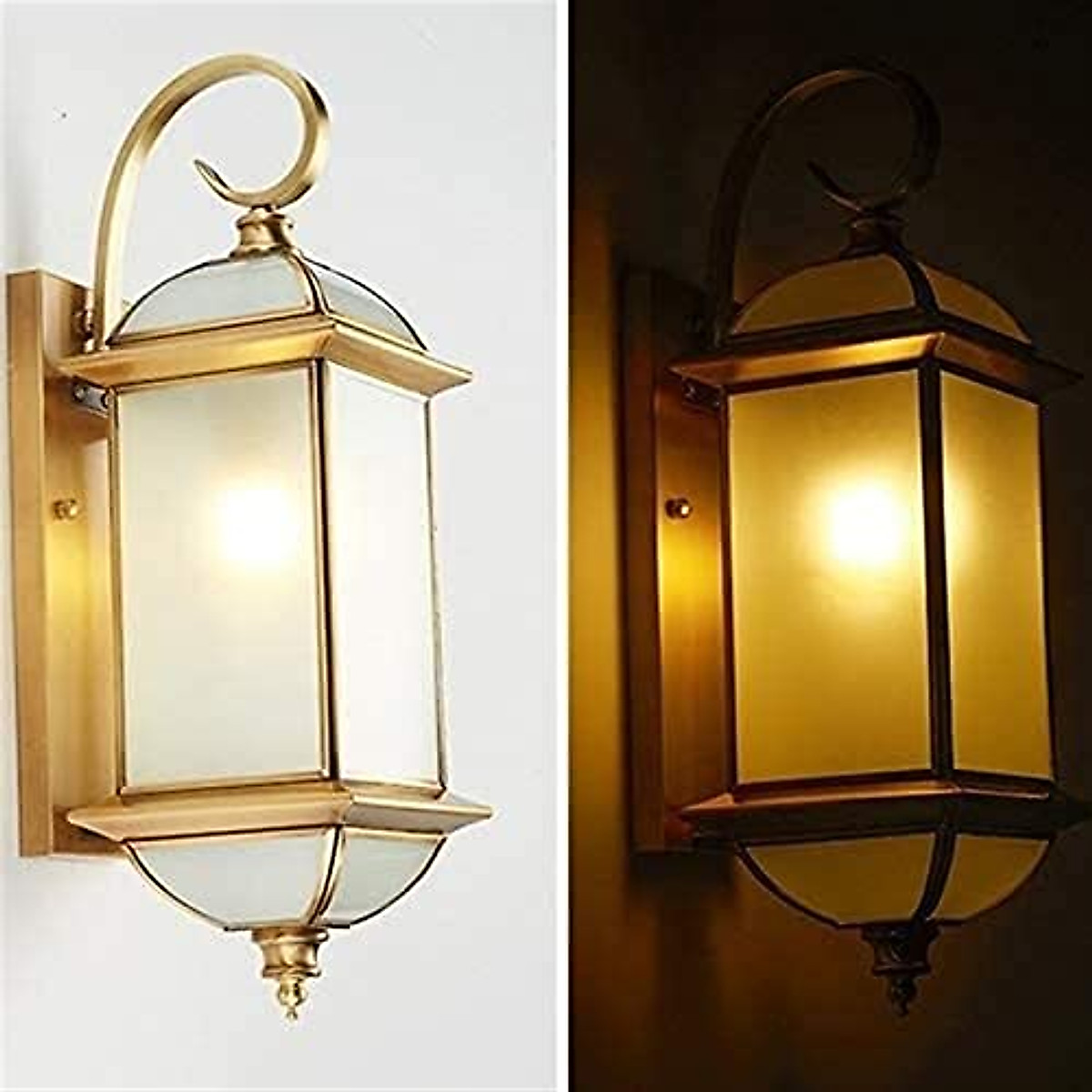 Outdoor Light Fixture All Bronze European Retro Lighting Outdoor Waterproof E27 Fixed Lamp Exterior Wall Lamp Copper Villa Garden Lamp Home Door Balcony Terrace Wall Light Wall Aisle Door Bracket Lamp