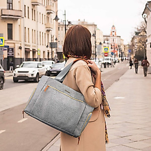 mommore Breast Pump Bag Diaper Tote Bag with 15 Inch Laptop Sleeve Fit Most Breast Pumps like Medela, Spectra S1,S2