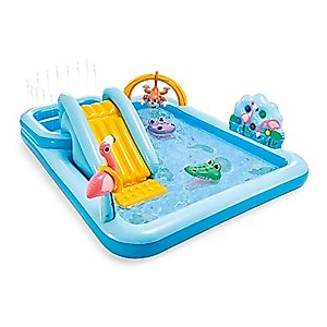 Intex 57161EP 96" x 78" x 28" Inflatable Jungle Adventure Play Center Spray Kiddie Pool for Ages 2 and Up
