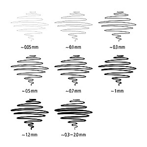 STAEDTLER Pigment Liner Fineliner Pens with Assorted Line Width - Black (Set of 8)