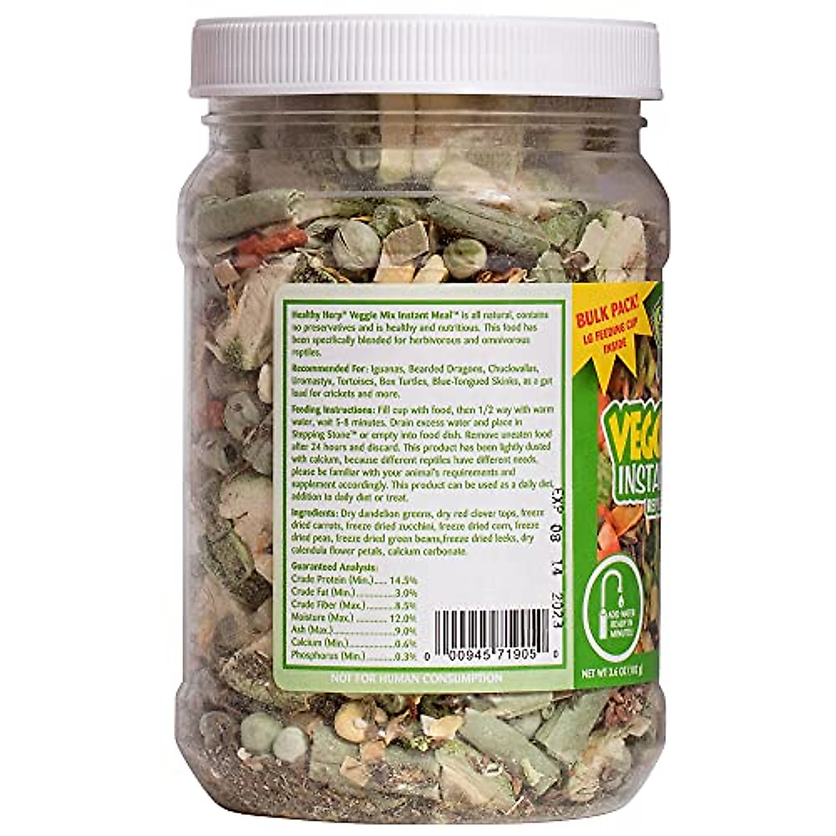 Healthy Herp Veggie Mix Instant Meal 3.6-Ounce (102 Grams) Jar