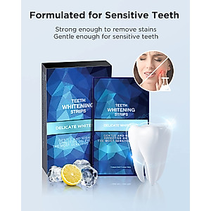 Gloridea Teeth Whitening Strips, Pack of 28 Strips (14 Treatments), Mint flavor Package may vary