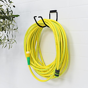 Yoniccal Garden Hose Holder Water Hose Hanger Wall Mounted,304Stainless Steel Solid Hose Hook Holds Up to 150Ft Garden Hose, Expandable Hose, Water Hose Orange