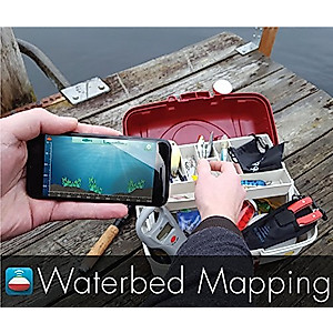 Reelsonar Portable Fish Finder Accurate Fish Depth Finder with Depth Range of 135 feet 10+ Hours Battery Life with iOS & Android App Wireless