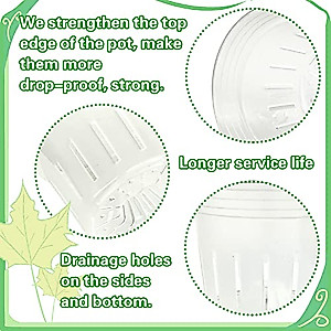 Zddaoole Orchid Pot,9 Each of 4.8,5.7 and 6.4 Inch Orchid Pots with Holes,Clear Plastic Flower Plant Pots for Repotting Indoor Outdoor,Breathable Slotted Orchids Planter