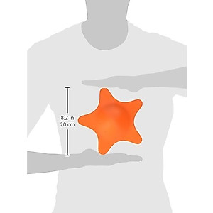 Boon STAR Starfish Shaped Toddler Bath Tub and Sink Drain Cover, Easy to Clean, Orange