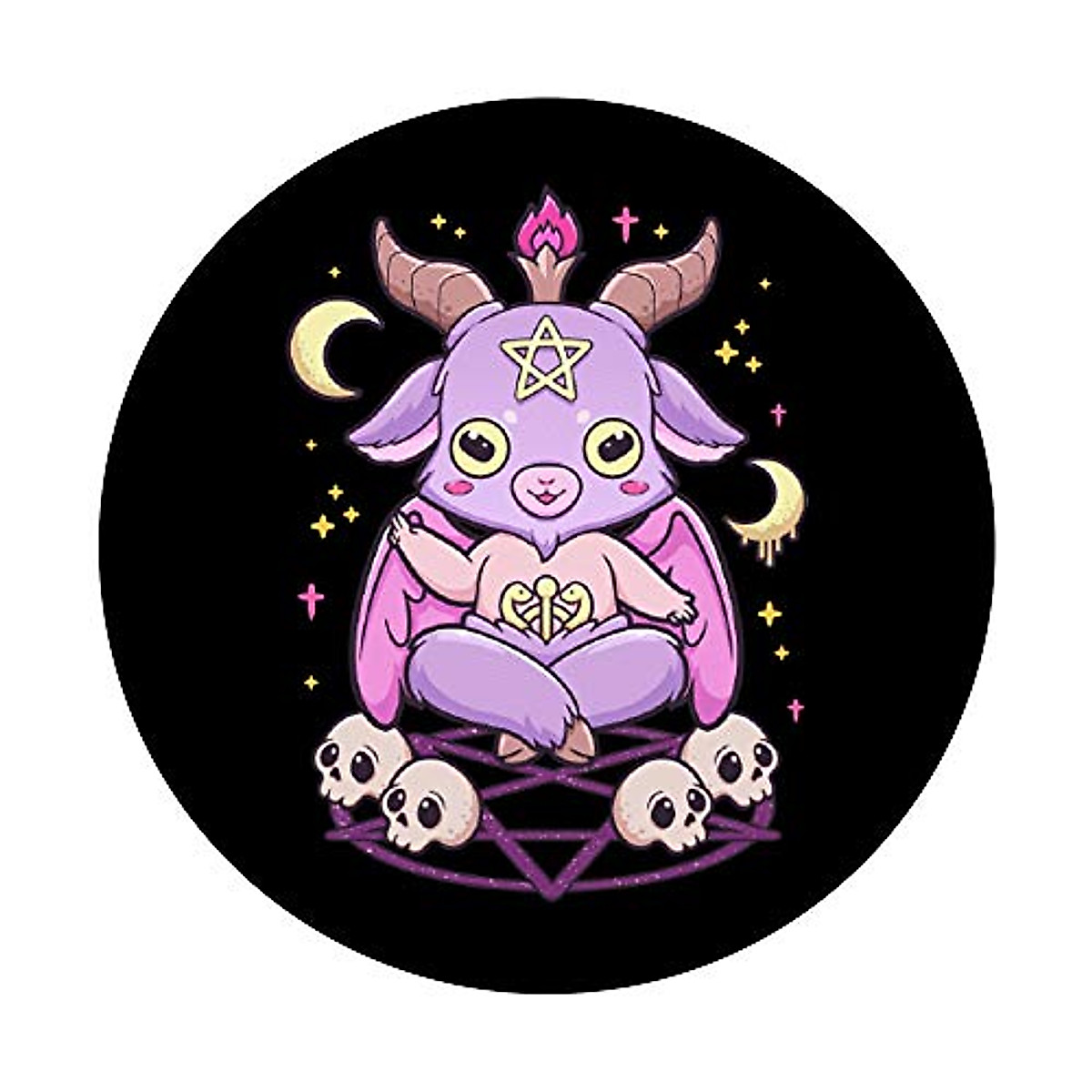 Kawaii Pastel Goth Cute Creepy Krampus PopSockets PopGrip: Swappable Grip for Phones & Tablets