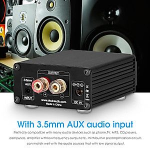 Nobsound 100W Subwoofer Digital Power Amplifier Audio Mini Amp (Black)