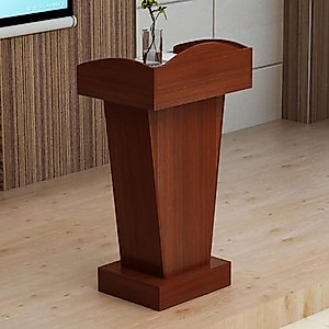 EESHHA Lectern Lecterns Minimalist Podium Stand with Drawers and Open Storage Lecterns Wood Conference Table Portable Teacher Podiums