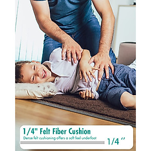 Non Slip Rug Pad Rug Gripper - 3x5 Feet 1/4” Extra Thick Felt Under Rug for Area Rugs and Hardwood Floors,Super Cushioned Non Skid Carpet Padding