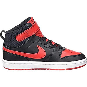 Nike Court Borough Mid 2 (Little Kid) Black/University Red/White
