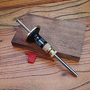 Wheel Marking Gauge, 0.2mm Micro Adjust Woodworking Wheel Marking Gauge Kit, Hardened High Speed Steel Cutting Wheels, Lightweight Wood Scribe Tool, Marking Gauges for Woodworking