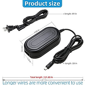 Glorich AA-E9 AA-E8 AA-E7 AA-E6A Replacement AC Power Adapter/Charger for Samsung Camcorders SMX-F34BN SC-D86 SC-D118 SC-D200 SC-MX10 MX20 SC-HMX10 SMX-F30BN F34BN VP-D101 VP-DX105i and More