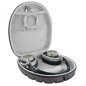 Geekria PRO Headphones Case Compatible with Master & Dynamic M & D MW75, MW65, MW60, MW50+, MH40, MG20 Wireless Case, Replacement Hard Shell Travel Carrying Bag with Cable Storage (Silver)