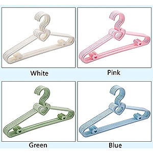 Malikesy 10pcs Baby Hangers Newborn, Heart Design, Baby Hangers for Clothes, Multicolored Toddler Clothes Hangers, Nursery Hangers for Baby