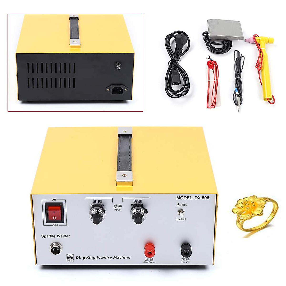 Portable Pulse Sparkle Spot Welder 110V 80A Jewelry Spot Welder, Electric Soldering Machine Spot Welder Welding Machine for Gold/Silver/Steel/Platinum