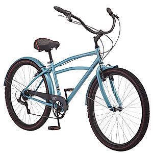Schwinn Costin Cruiser Bike, for Men and Women, 7-Speed, 27.5-Inch Wheels, Suggested Rider Height 64-74-Inches Tall, Blue