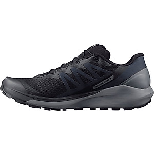 Salomon Sense Ride 4 Trail Running Shoes for Men, Black/Quiet Shade/Ebony, 13