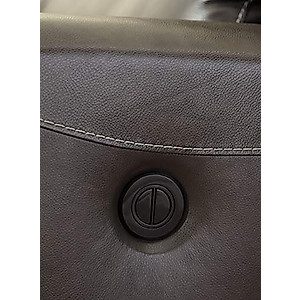 Signature Design by Ashley McCaskill Leather 2 Seat Oversized Manual Reclining Sofa, Dark Gray