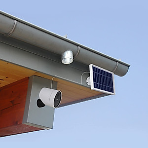 iTODOS Solar Panel for SimpliSafe Outdoor Camera, 11.8Ft Outdoor Power Charging Cable and Adjustable Mount,Weatherproof Aluminum Alloy Material